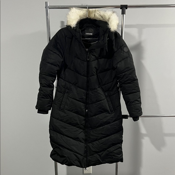 Noize | Jackets & Coats | Noize Vegan Black Puffer Jacket With Faux Fur ...